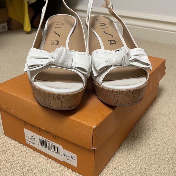 Unisa | Shoes | White Wedge Heels | Poshmark